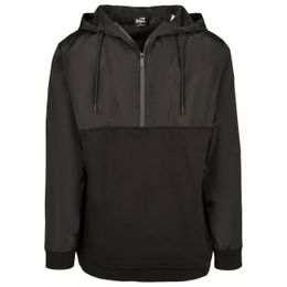 Sweatjacke Urban Classics "Urban Classics Herren Military Half Zip Hoody", Herren, Gr. M, schwarz, 65% Baumwolle, 35% Polyester, unifarben, Sweatjacken