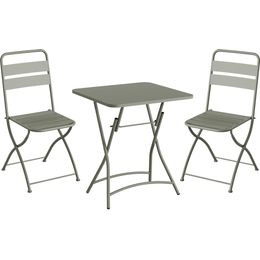 Balkonset Essentials "Breeze Bistro Set", grün (grün,), B:60cm H:87,5cm T:54cm, Stahl, Sitzmöbel-Sets, in verschiedenen Farben erhältlich
