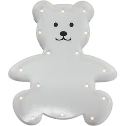MARQUEE LIGHTS LED Dekolicht "Teddy", weiß, 18, H: 23cm, 1 Stk., Leuchten, Wandlampe, Tischlampe Teddybär, Bär mit 18 Leuchtmittel - 20x23 cm
