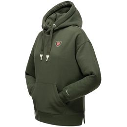 Kapuzensweatshirt Navahoo "Goldfee", Damen, Gr. M38, grün, Sweatware, Obermaterial: 50% Baumwolle, 50% Polyester, Wattierung: 100% Polyester, Casual, oversize hüftbedeckend, hoch geschlossener Ausschnitt, Ärmel ohne Ärmelschlitz Rippbündchen, Sweatshirts, Stylischer Damen Hoodie im Oversize-Look