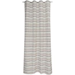 Vorhang Esprit "Espen" Gr. 1, bunt (bunt, mehrfarbig, beige), B:140cm H:250cm, Polyester, Gardinen, hochwertiges Baumwoll-/Leinengewebe