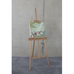 Leinwandbild Komar "Bambi Life in the Forest - Größe 40 x 40 cm", bunt (farbe rahmen: braun, farbe bild(er): bunt), B:40cm H:40cm T:2cm, Holz, Papier, Bilder, Keilrahmenbild mit Echtholzrahmen, Kinderzimmer
