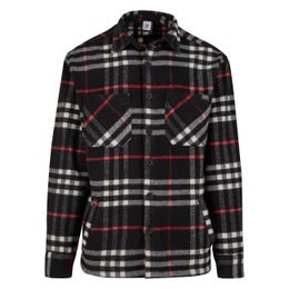 Allwetterjacke DEF "DEF Herren DEF Woven Shaket", Herren, Gr. L, schwarz (schwarz, rot), 65% Polyester, 35% Wolle, mehrfarbig, Casual, normal, amerikanischer Ausschnitt, Jacken