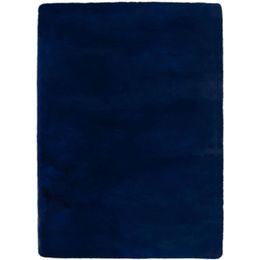 Hochflor-Teppich FLAIR RUGS "Ivy Luxury Fur", blau (marineblau), B:200cm H:50mm L:290cm, Kunstfaser, Teppiche