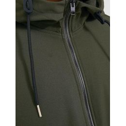 Jack & Jones PlusSize Softshelljacke "JJEBASIC mit Kapuze und wasserabweisendem Stoff", Herren, Gr. 6XL, grün (rosin), Softshell, Obermaterial: 100% Polyester, JACK & JONES PLUSSIZE, unifarben, normal, Bündchen, Jacken, unifarben, modisch, regular fit, Kunstfaser