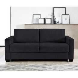 Schlafsofa Bali "Denver, Dauerschl&auml;fer", grau (dunkelgrau), B:195cm H:20cm, 100% PES, Sofas, Schlafsofa, in 140er und 160er Breite, inkl. Ergoflex-Unterfederung