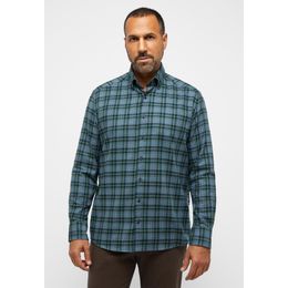Langarmhemd Eterna "COMFORT FIT", Herren, Gr. 48, Normalgrößen, jade, Flanell, 52% cotton, 10% Schurwolle, 38% Lyocell, normal, Manschette, Hemden