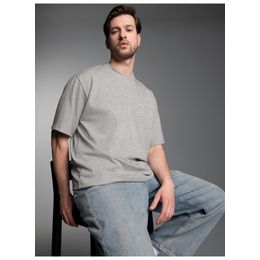T-Shirt TRIGEMA "TRIGEMA Heavy Oversized T-Shirt", Herren, Gr. XL, grau, melange, 100% Baumwolle, Casual, Shirts