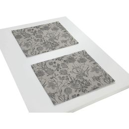 Platzset Adam "Flower Cuv&eacute;e Light" Gr. 1, schwarz, B:30cm L:40cm, Obermaterial: 100% Baumwolle, Platzsets