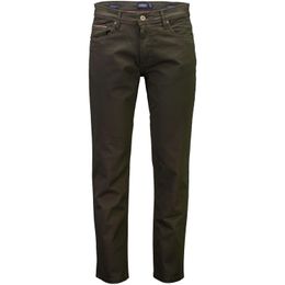 5-Pocket-Hose Bison "Bison 5-Pocket Hosen", Herren, Gr. 33, Länge 32, dk army, Oberstoff: 98% Baumwolle, 2% Elasthan, regular fit, Hosen
