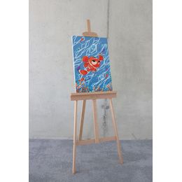 Leinwandbild Komar "Carefree Nemo - Größe 40 x 60 cm", bunt (farbe rahmen: braun, farbe bild(er): bunt), B:40cm H:60cm T:2cm, Holz, Papier, Bilder, Keilrahmenbild mit Echtholzrahmen, Kinderzimmer