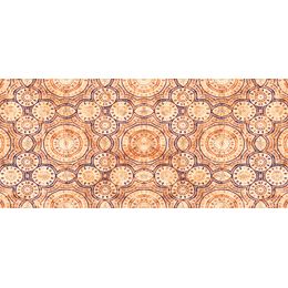 Fototapete ARCHITECTS PAPER "Atelier 47 Watercolour Ornament 1", orange (orange, schwarz, creme), B:6m L:2,7m, Vlies, Tapeten, Vlies, Wand, Schräge, Decke