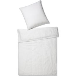 Bettwäsche Elegante "Pure Leinen", weiß, B/L: 135cm x 200cm, 1 Stk., 1 Stk., Leinen, B/L: 80cm x 80cm, 2 Stk., Leinen, Obermaterial: 100% Leinen, Bettwäsche, angenehmes Material