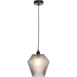 Kayoom Hängeleuchte "Nomi", grau, 1, Ø 22cm H: 27cm, 1 Stk., Leuchten, handgefertigt, modern