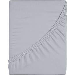 Spannbettlaken bellana "bellana premiumstretch", steel, 1 Stk., Jersey-Elasthan, 90-120x200-220, Jersey-Elasthan, Obermaterial: 95% Baumwolle, 5% Elasthan, Bettlaken, super elastisch