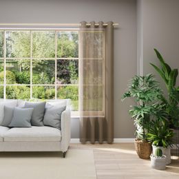 Neutex for you! Vorhang nach Maß NEUTEX FOR YOU "EVA", braun (hellbraun), B:950cm H:245cm, Obermaterial: 100% Polyester, Gardinen nach Maß