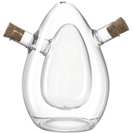 Menage-Set Leonardo "CUCINA", transparent (klar), B:11cm H:16cm Ø:11cm, Menage-Sets, Essig/Öl Flasche 2in1, 15,7 cm