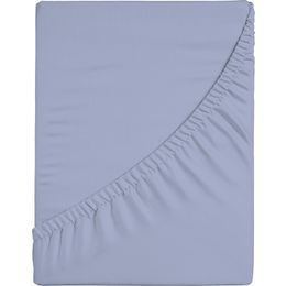 Spannbettlaken bellana "bellana premiumstretch", blau (hellblau), 1 Stk., Jersey-Elasthan, 140-160x200-220, Jersey-Elasthan, Obermaterial: 95% Baumwolle, 5% Elasthan, Bettlaken, super elastisch