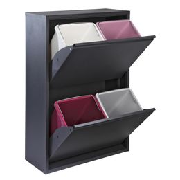 Mülleimer HEINE HOME, grau (anthrazit), B:60cm H:92cm T:25cm, Mülleimer