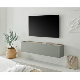 TV-Schrank Inosign "City/Giron, moderner Hängeschrank, Lowboard, Wandschrank", grün aloe, B:150cm H:35cm T:30cm, FSC-zertifizierter Holzwerkstoff, Schränke, zeitlos, modern, wohnliches Home Office, Breite 100 cm