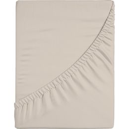 Spannbettlaken bellana "bellana premiumstretch", leinen, 1, Jersey-Elasthan, 90-120x200-220, Jersey-Elasthan, Obermaterial: 95% Baumwolle, 5% Elasthan, Bettlaken, super elastisch