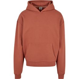 Sweatshirt Urban Classics "Urban Classics Herren Ultra Heavy Hoody", Herren, Gr. M, orange (terracotta), 100% Baumwolle, unifarben, Sweatshirts