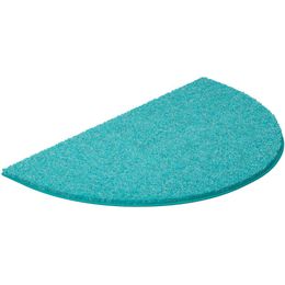 Badematte Grund "Melli" Gr. 8, blau (türkis), H:17mm, Polyacryl, Badematten, melierter Flor