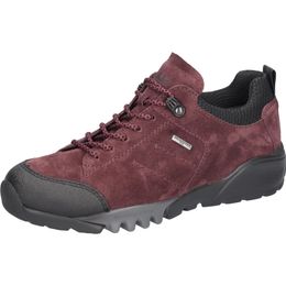 Waldläufer Trekkingschuh WALDLÄUFER "H-AMIATA", Damen, Gr. 8,5 (42,5), rot (bordeaux, schwarz), Gummi, Textil, Veloursleder, Schuhe, Freizeitschuh, Halbschuh, Outdoorschuh mit TEX-Ausstattung, H-Weite