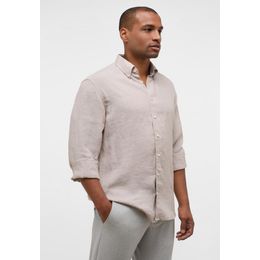 Langarmhemd Eterna "MODERN FIT", Herren, Gr. 44, primary_ausgabeGroessentyp, beige, 100% Leinen, tailliert, Manschette, Hemden