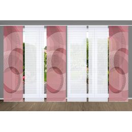 Schiebegardine HOME IN GREEN "AFONSO" Gr. 1, rot (bordeaux), B:60cm H:245cm, Polyester, Gardinen, SET DIGITALDRUCK,BAMBUSOPTIK RECYCELT