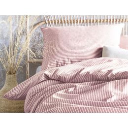 Bettwäsche Irisette "Easy 8362", rosa, B/L: 155cm x 200cm, 1 Stk., 1 Stk., Soft-Seersucker, B/L: 80cm x 80cm, 2 Stk., Soft-Seersucker, Obermaterial: 100% Baumwolle, Bettwäsche