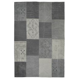 Teppich Kayoom "Lyrical 210", bunt (multi, grau), B:120cm H:13mm L:170cm, Baumwolle, Teppiche, Handgefertigt, hochwertig verarbeitetes Unikat im Antik-Design