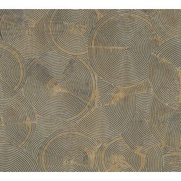 Livingwalls Vliestapete LIVING WALLS "Metropolitan Stories, Nala Cape Town", gold (goldfarben grau), B:0,53m L:10,05m, Vinyl, Vlies, Tapeten, Orientalische Tapete Geometrisch Tapeten Wohnzimmer Schlafzimmer Flur