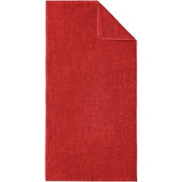 Handtücher Dyckhoff "Brillant", kirsche, B:50cm L:100cm, Walkfrottee, Obermaterial: 100% Baumwolle, Handtücher, feine Streifenbordüre