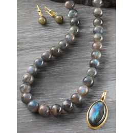Ketten-Set, grau, Halsketten, Damen, 45, Metall, L: 45