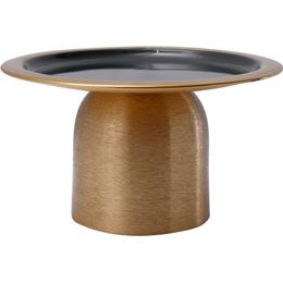 Servierplatte Kayoom "Kuchenplatte Art Deco 225", gold (goldfarben), H:14cm, Metall, Servierplatten