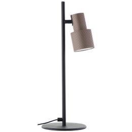Brilliant Tischleuchte "Cadiz", schwarz (schwarz matt, bronzefarben gebürstet), 1, Ø 15cm H: 41cm, 1 Stk., Leuchten, 42 x 15 x 23 cm, GU10 Fassung, schwenkbar, Aluminium