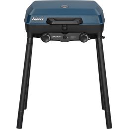 Gasgrill Enders "Explorer II", schwarz (schwarz, blau), B:59cm H:78cm T:48cm, Grills, 2 Brenner für indirektes und direktes Grillen und Backen​