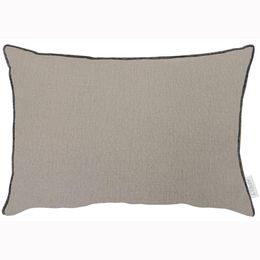Dekokissen Apelt "Stone", beige (beige, unifarben), B:35cm H:5cm L:45cm, Leinen, Polyester, Dekokissen_Sitzkissen_Kissenhüllen