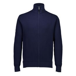 Cardigan Bison "Bison Cardigan", Herren, Gr. XL, blau (navy), Obermaterial: 70% Baumwolle, 30% Polyester, Strickjacken