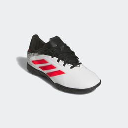 Fußballschuh adidas Performance "COPA PURE 3 LEAGUE KIDS TF", Gr. 36, weiß (cloud weiß, lucid rot, core schwarz), Synthetik, Sportlich, Schuhe