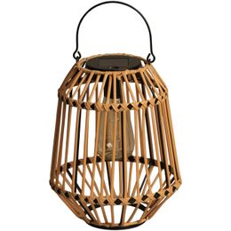 Außen-Tischleuchte Luxform "Solar-Tischlampe - Ibiza - LED - 15 Lumen", braun (wicker), 1 Stk., Leuchten, Solarbetrieben