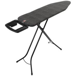 Bügelbrett Brabantia "Bügeltisch B, 124 x 38 cm, Dst-Mulde Solide", blau (denim schwarz), B:46,2cm T:70cm, Bügelbretter, Fairtrade-zertifiziert
