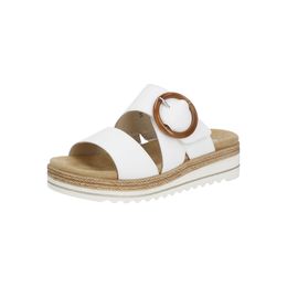 Pantolette Remonte "Remonte Pantoletten Leder", Damen, Gr. 41, weiß, Leder, Casual, Schuhe