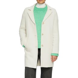 Wollmantel s.Oliver, Damen, Gr. 40, weiß (sanftes weiß), Obermaterial: 53% Wolle, 47% Viskose. Futter: 100% Polyester, unifarben, Casual, regular fit knielang, Mäntel, mit Reverskragen