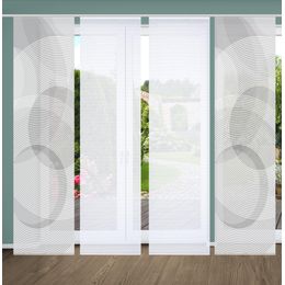 Schiebegardine HOME IN GREEN "AFONSO" Gr. 1, grau, B:60cm H:245cm, Polyester, Gardinen, SET DIGITALDRUCK,BAMBUSOPTIK RECYCELT