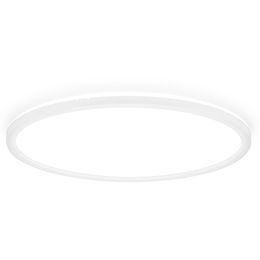 B.K.LICHT LED Deckenleuchte "BKL1600 Ultraflache Deckenlampe, LED Panel mit Backlight", weiß, 1, Ø 42cm H: 3cm, 1 Stk., Leuchten, 4.000K, 3.000 Lm, 22W, indirekte Hintergrundbeleuchtung, ⌀42cm, Weiß