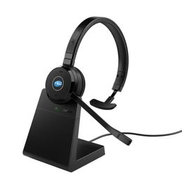 Jabra Evolve 65 TE Mono Kopfhörer Noise cancelling verdrahtet + kabellos mit Mikrofon - Schwarz