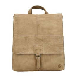 HIDE & STITCHES Leder-Rucksack in Beige - (B)29 cm x (H)34 cm x (T)8 cm - 62% | Damen-taschen