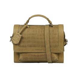 Burkely Leder-Henkeltasche "Icon Ivy" in Khaki - (B)19,5 x (H)25 x (T)11 cm - 49% | Damen-taschen